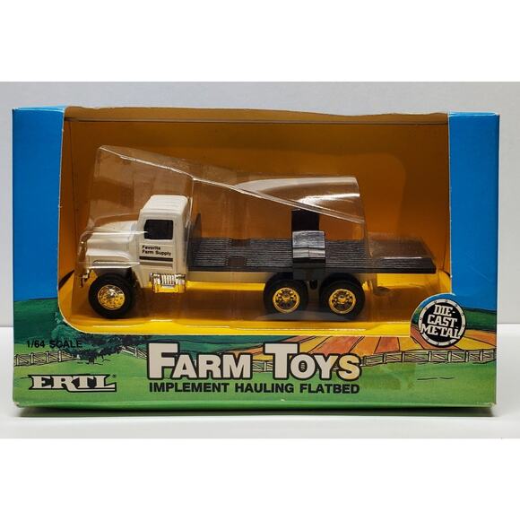 ERTL | Toys | Ertl International S Series Flatbed Farm Supply White Cab ...